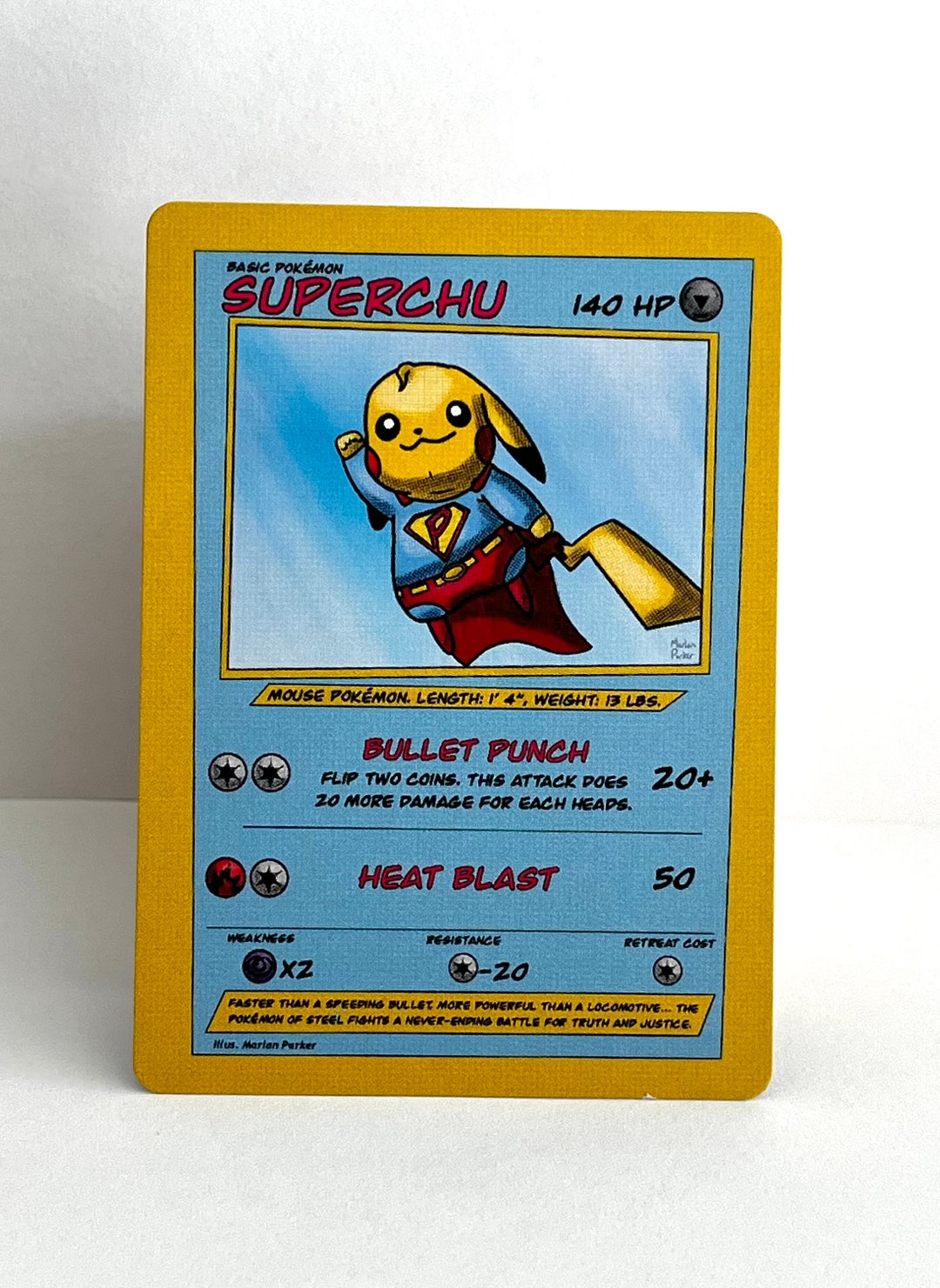 Custom Pokemon Card Superchu - Etsy