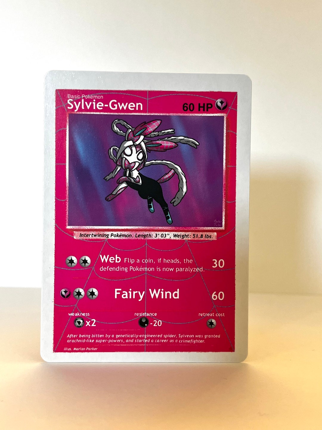 Custom Pokemon Card Sylvie-gwen sylveon Spider-gwen - Etsy