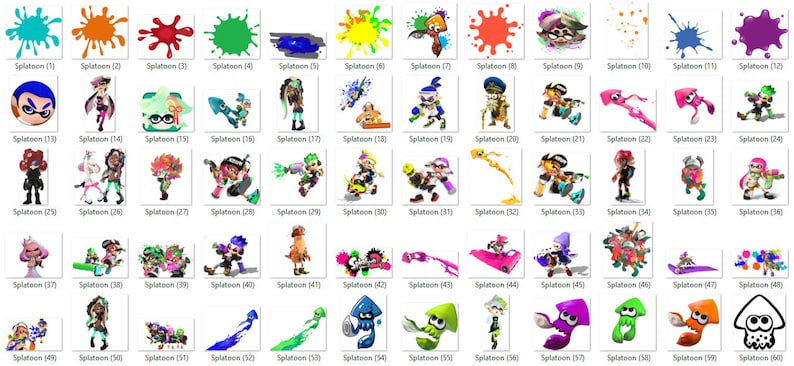 109 Splatoon Clipart Images Nintendo Inkling Octoling 300 Dpi PNG ...