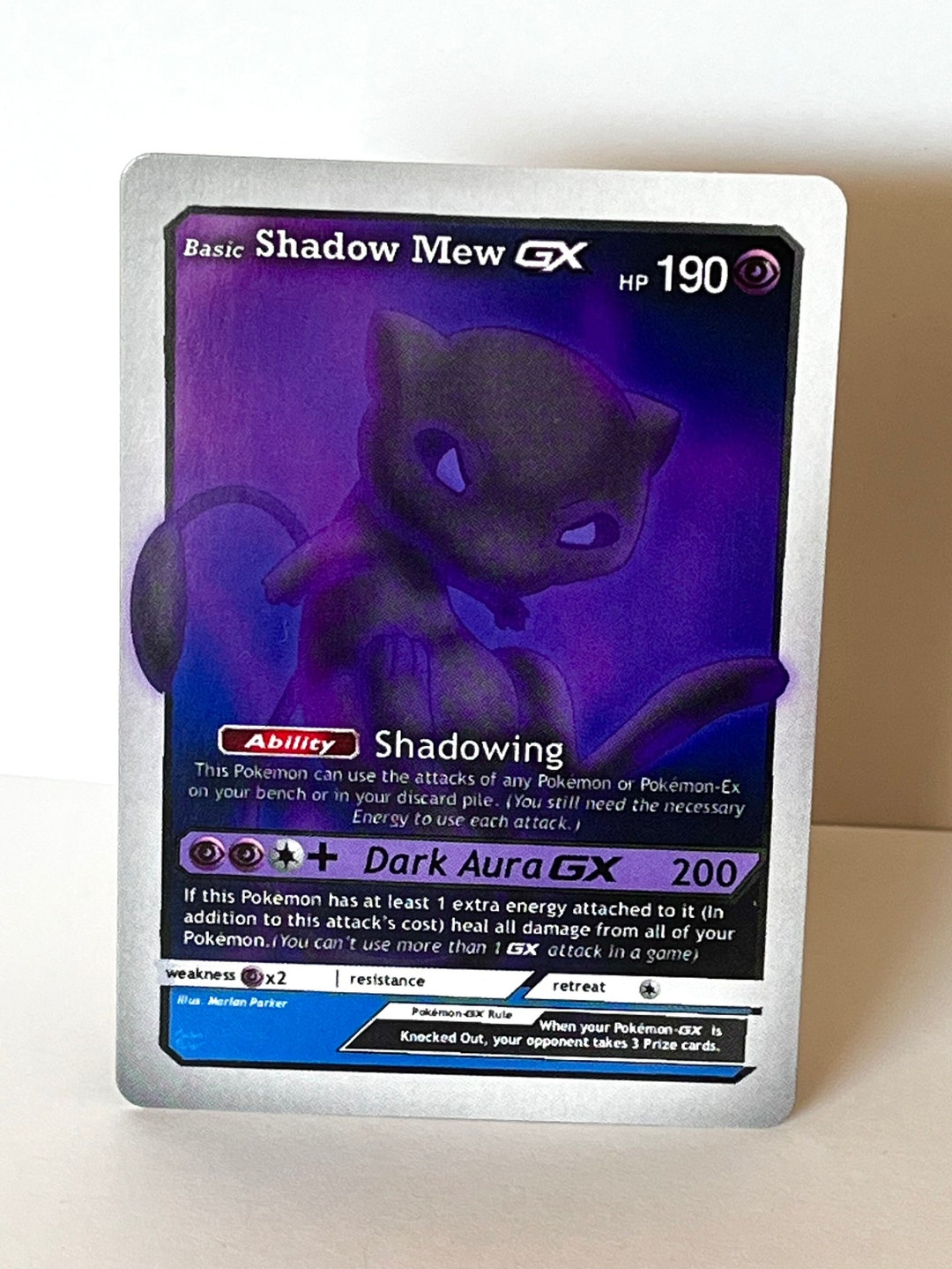 Custom Pokémon Card Shadow Mew Full Art - Etsy