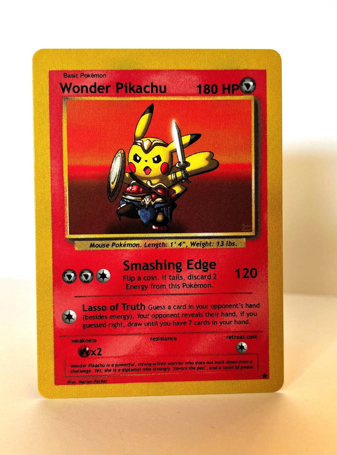 Custom Pokémon Card Wonder Woman Pikachu - Etsy