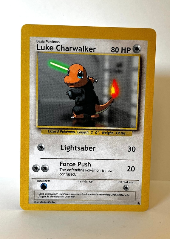 Custom Pokemon Card Luke Charwalker luke Skywalker - Etsy