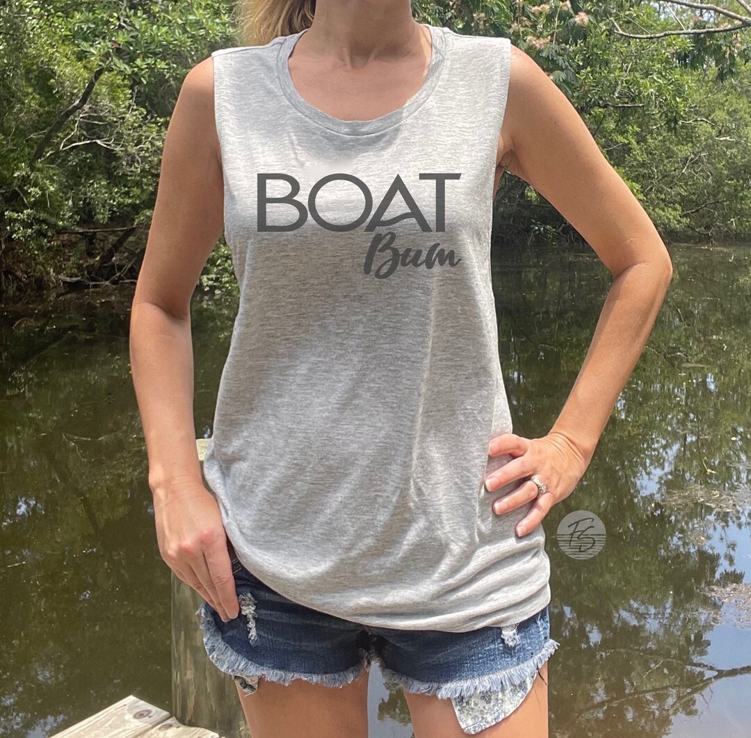 Boat Bum Muscle Tank Top Boating Muscle Tank - Etsy