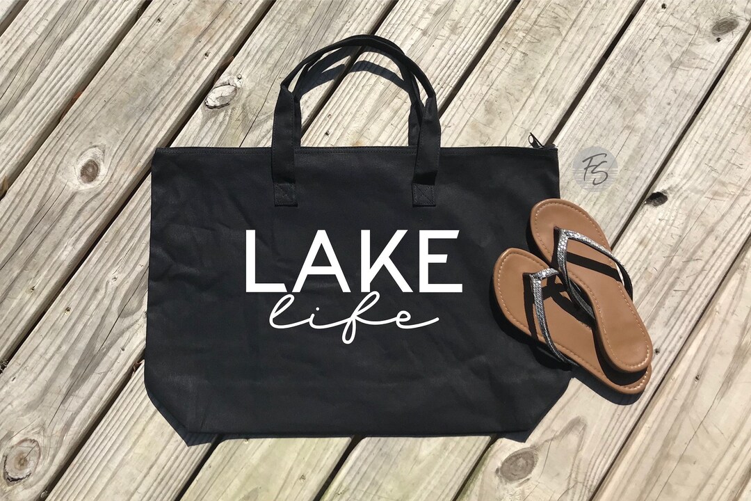 Lake Life Tote Bag, Lake Tote, Lake Lover Gift, Gift for Her, Lake ...