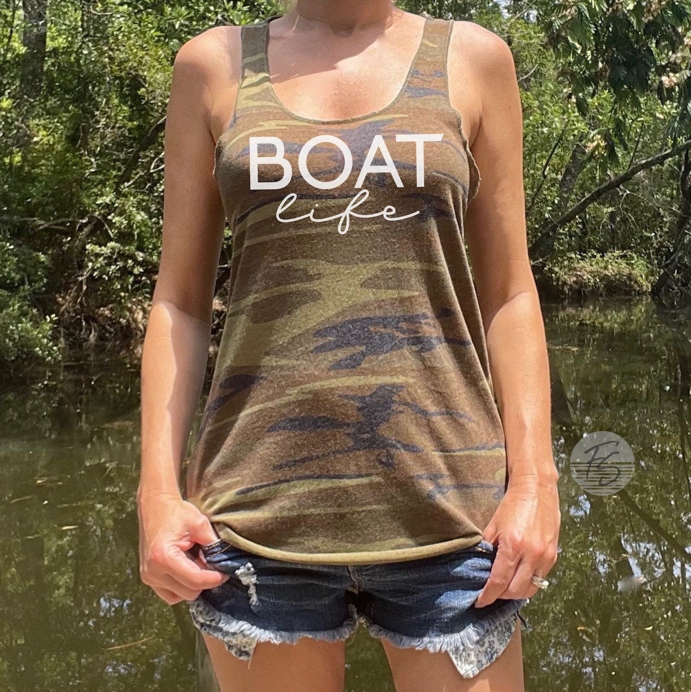 Boat Life Camo Tank Top Boat Tank Top Boat Shirt Camouflage - Etsy