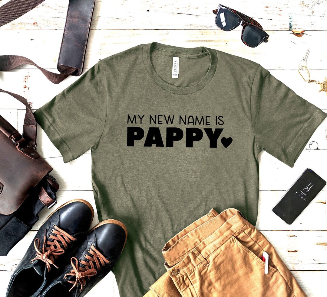 My New Name is Pappy T-shirt, Pappy Shirt, Pregnancy Announcement ...