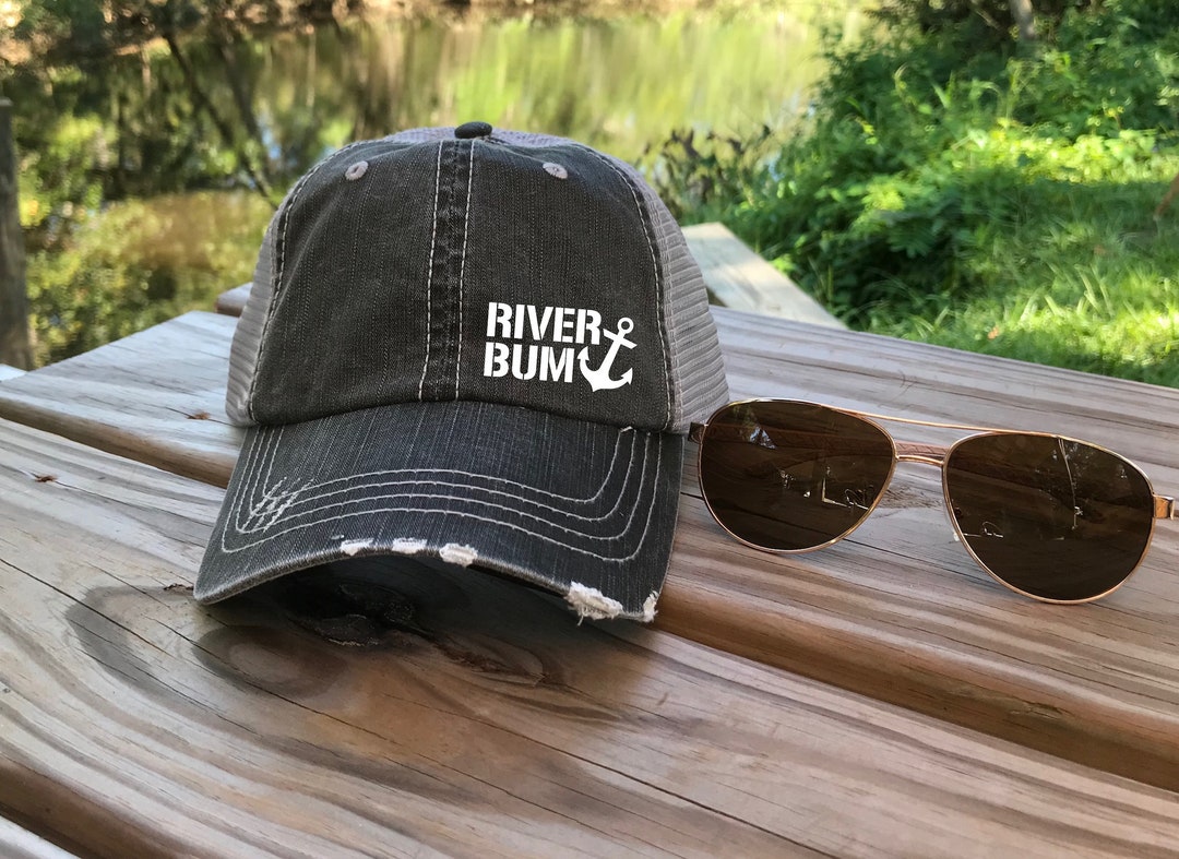 River Bum With Anchor Cap River Bum Hat River Cap - Etsy