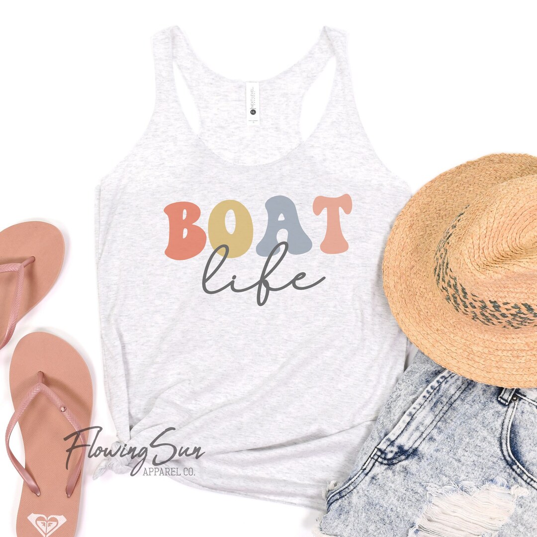 Retro Boat Life, Boating, Tank Top, Boat Tank Top, Boating Tank Top ...
