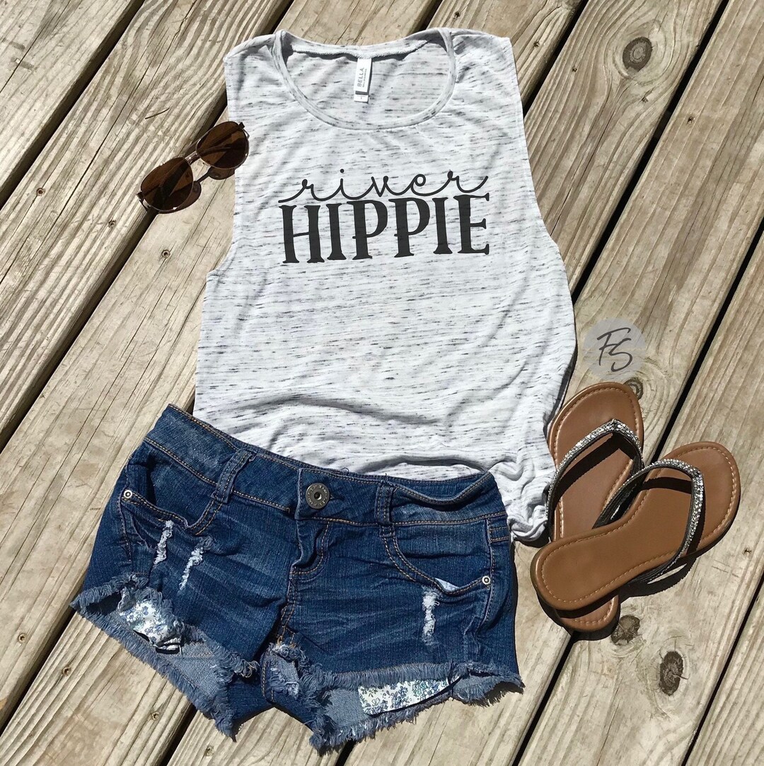 River Hippie Muscle Tank Top, River Tank Top, River Shirt, Floating ...
