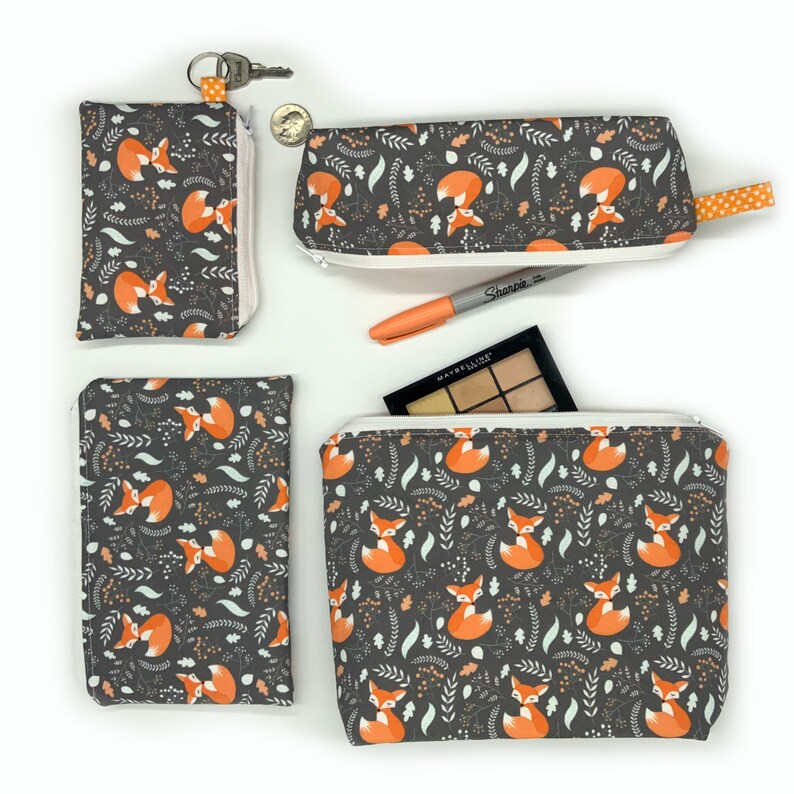 Fox Makeup Bag Fox Print Travel Bag Fox Lover Gift Cute Fox - Etsy