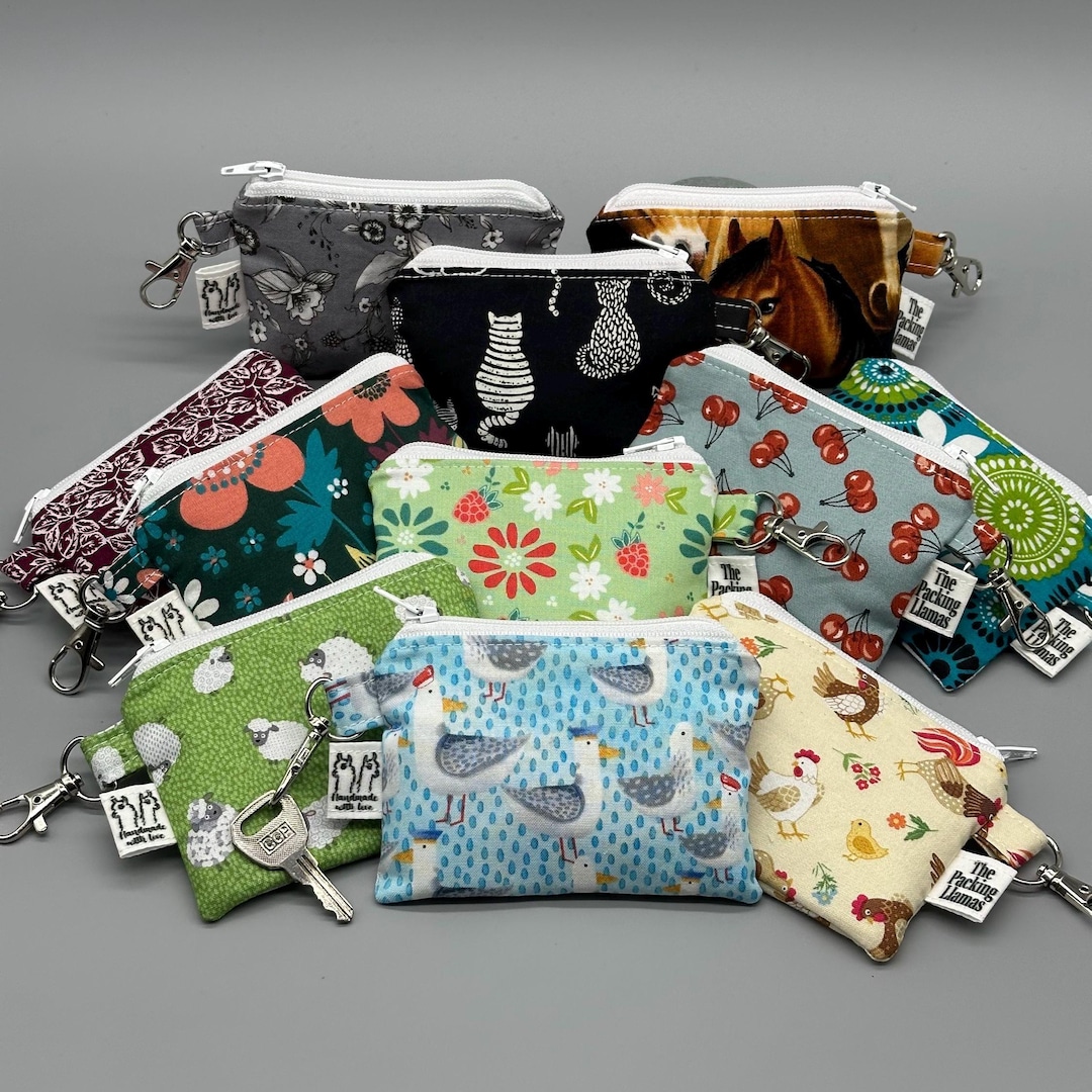 Tiny Zipper Pouch 3x4.25 | Mini Coin Purse | Small Wallet | Cute Gift ...