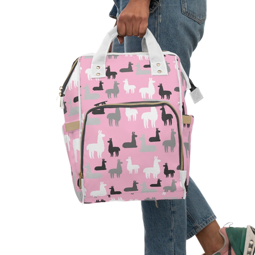 Llama Back Pack Pink Alpaca Backpack Cute Llama Bag for Her Llama Gift ...