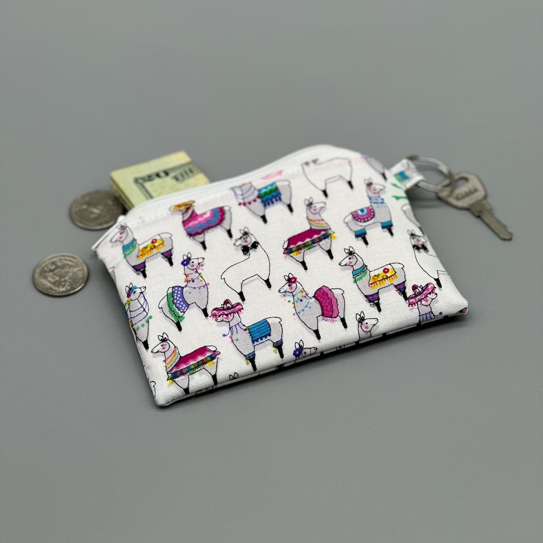 Llama Change Purse Cute Coin Pouch for Llama Lover Llama Zipper Pouch ...