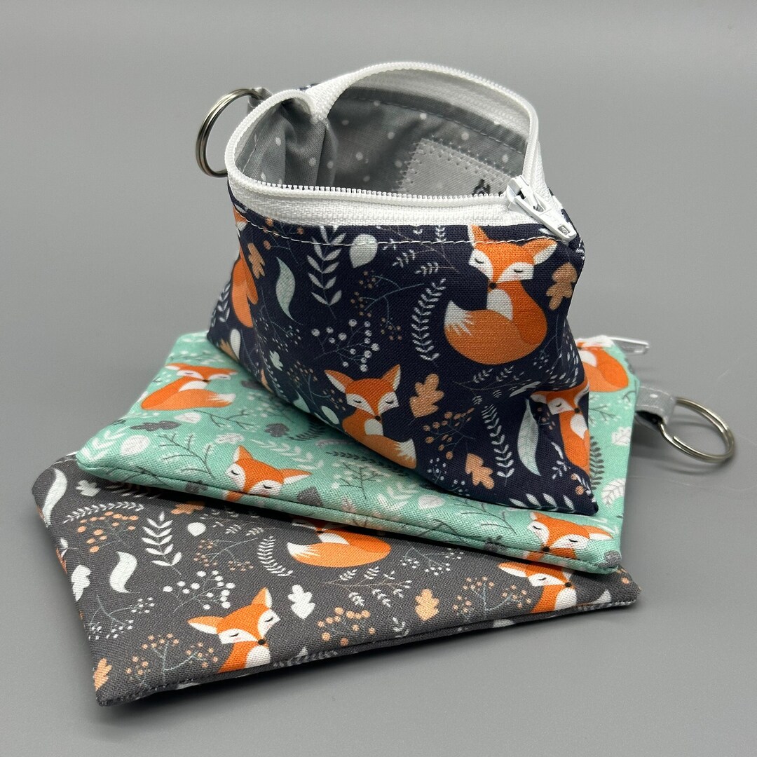 Fox Change Purse Zipper Pouch, Woodland Animal Lover Gift, Fox Zipper Pouch, Small Fox Pouch ...