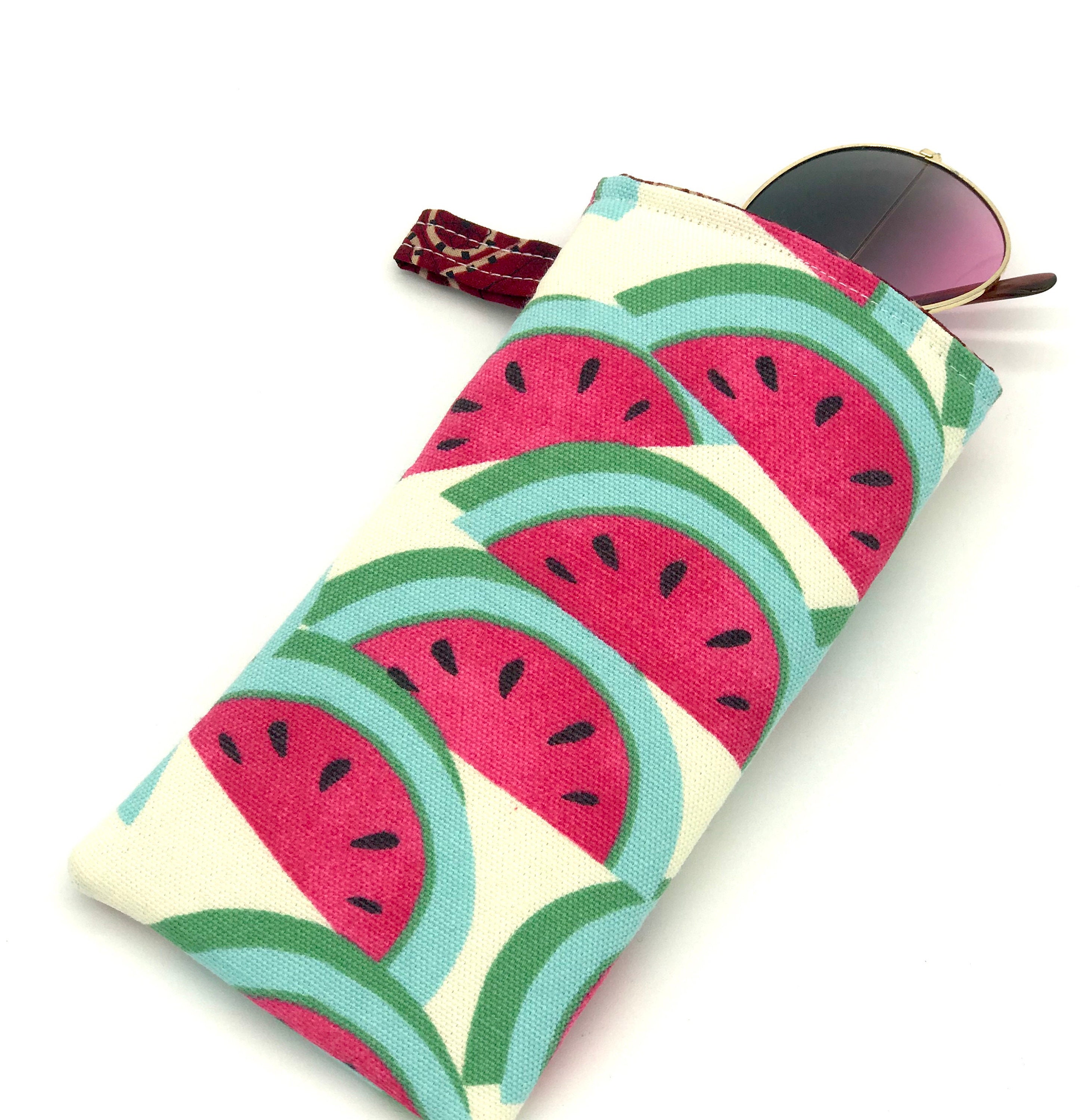 Pineapple Sunglass Case Fun Summer Prints or Watermelon or - Etsy