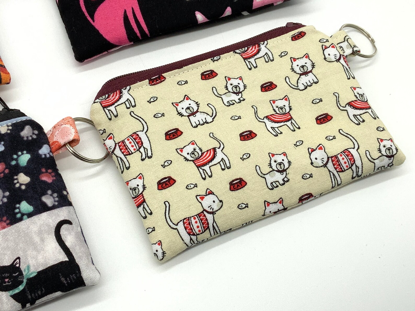 Kitty Cat Zipper Pouch Cute Cat Print Change Purse Cat Lover - Etsy UK