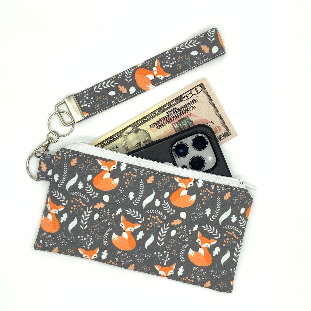 Fox Zipper Wallet Fox Lover Zipper Pouch Fox Theme Wallet Gift for Her ...