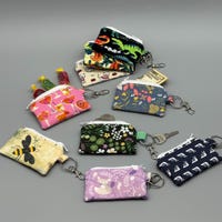 Itty Bitty Pouch With Keychain in Retro Shine Floral - Etsy