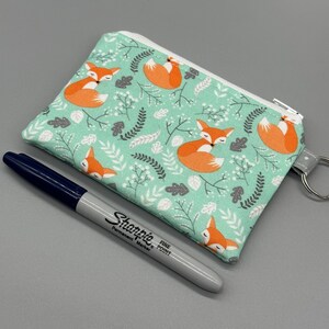 Fox Change Purse Zipper Pouch, Woodland Animal Lover Gift, Fox Zipper ...