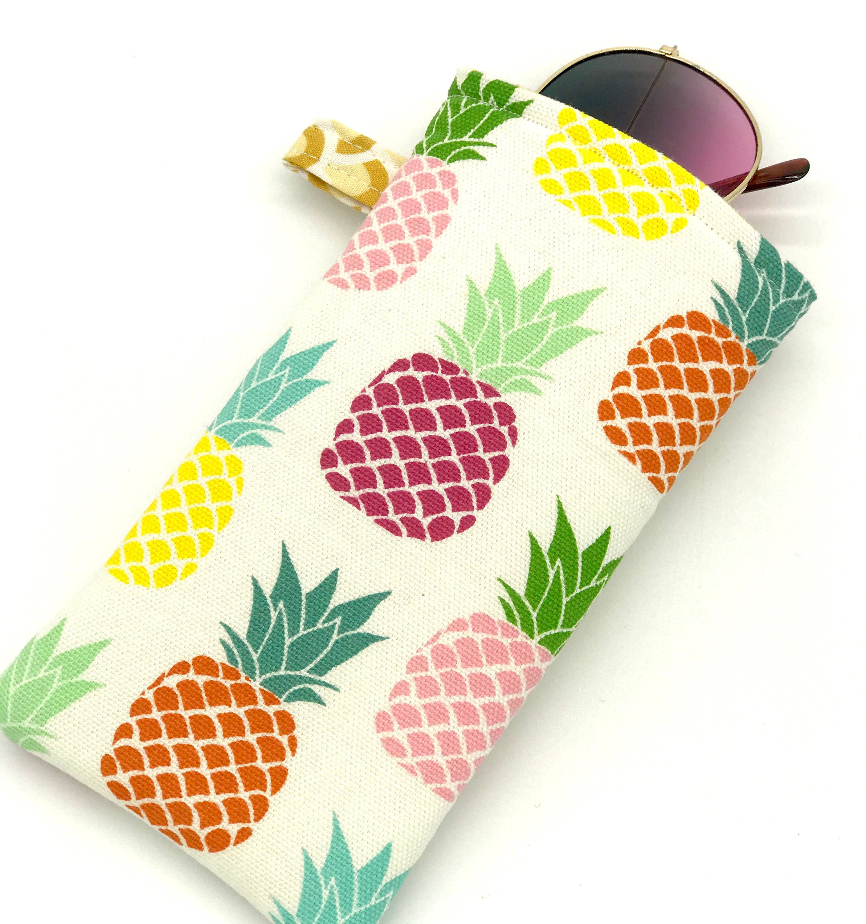 Pineapple Sunglass Case Fun Summer Prints or Watermelon or - Etsy
