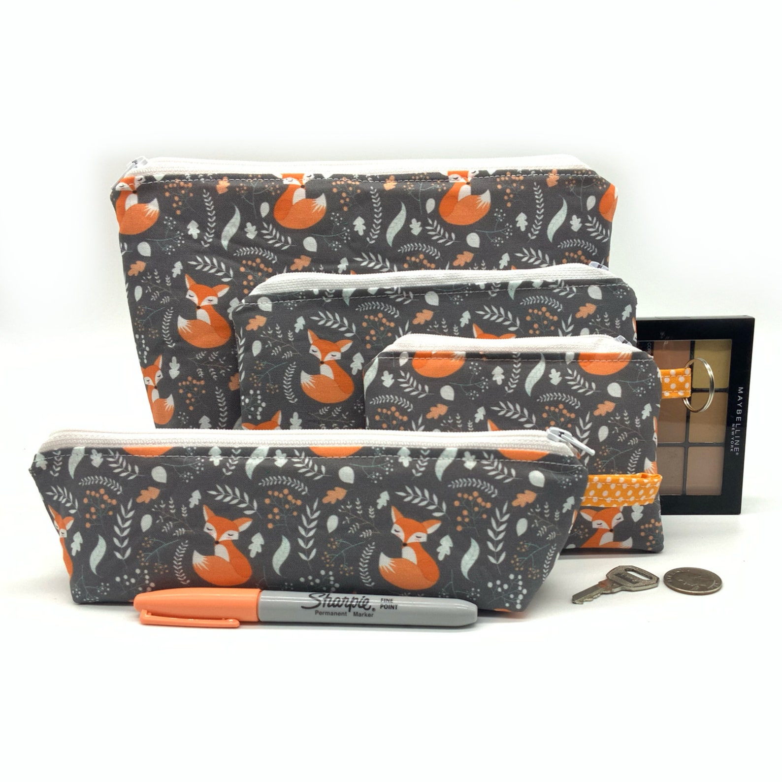 Fox Makeup Bag Fox Print Travel Bag Fox Lover Gift Cute Fox - Etsy