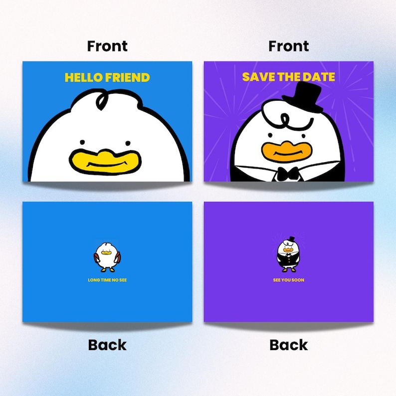 Kpop Demon Hunters Save the Date and Hello Friend Cards - A6 Canva ...