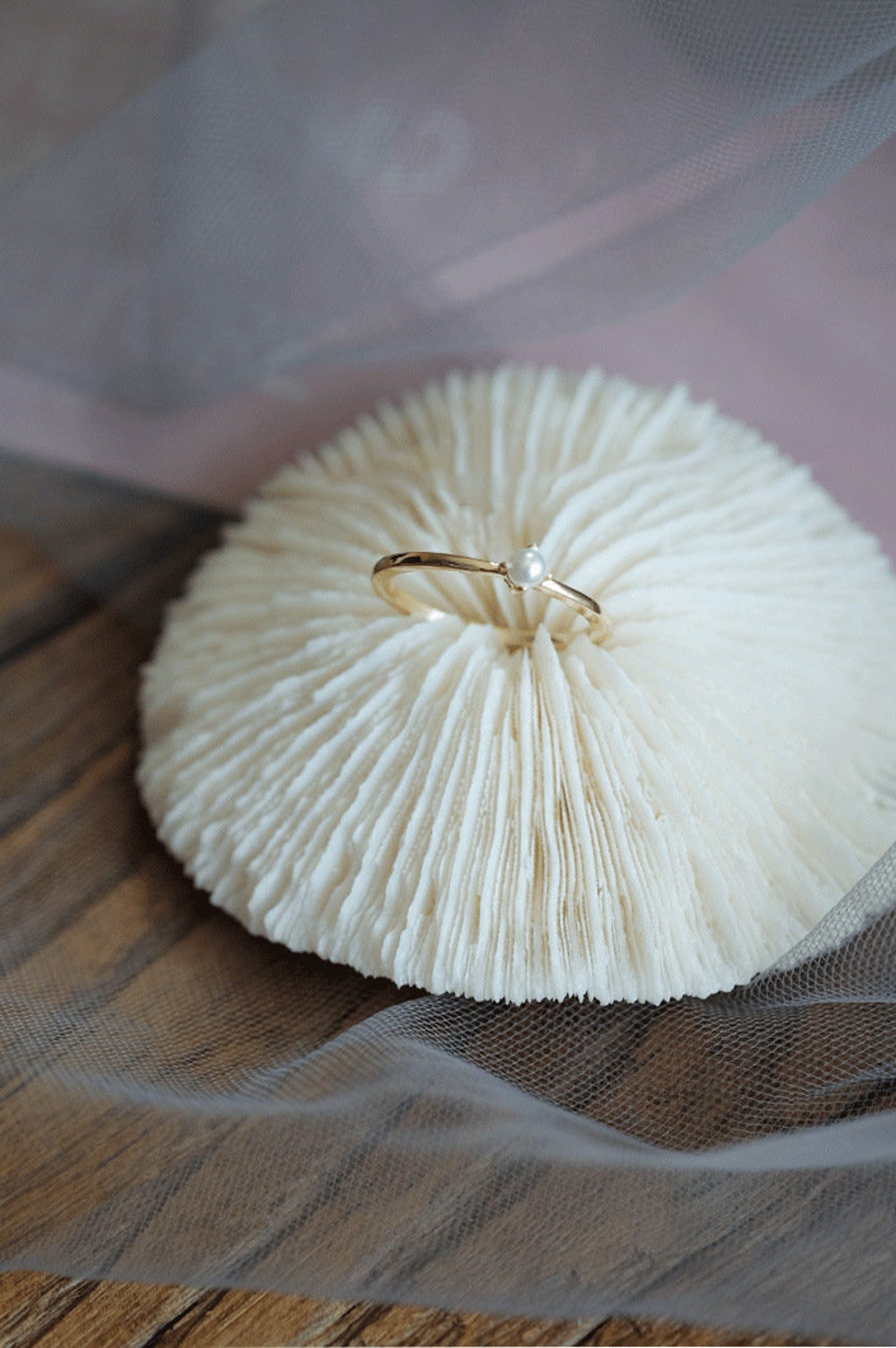 Women's 14k Yellow Gold Plated Pearl Inlaid Pearl Ring | Etsy