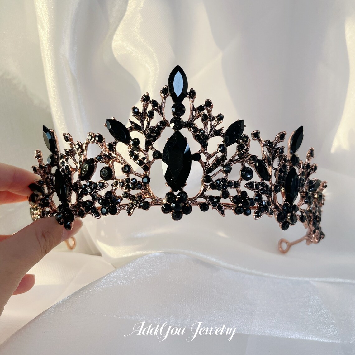Black Crown Gothic Headdress Gorgeous Queen Crown Black | Etsy