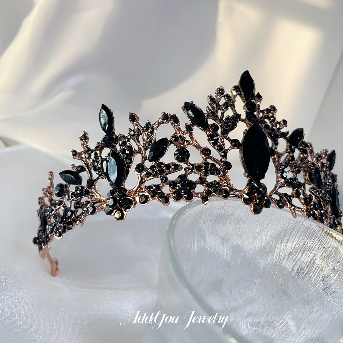 Black Crown Gothic Headdress Gorgeous Queen Crown Black | Etsy