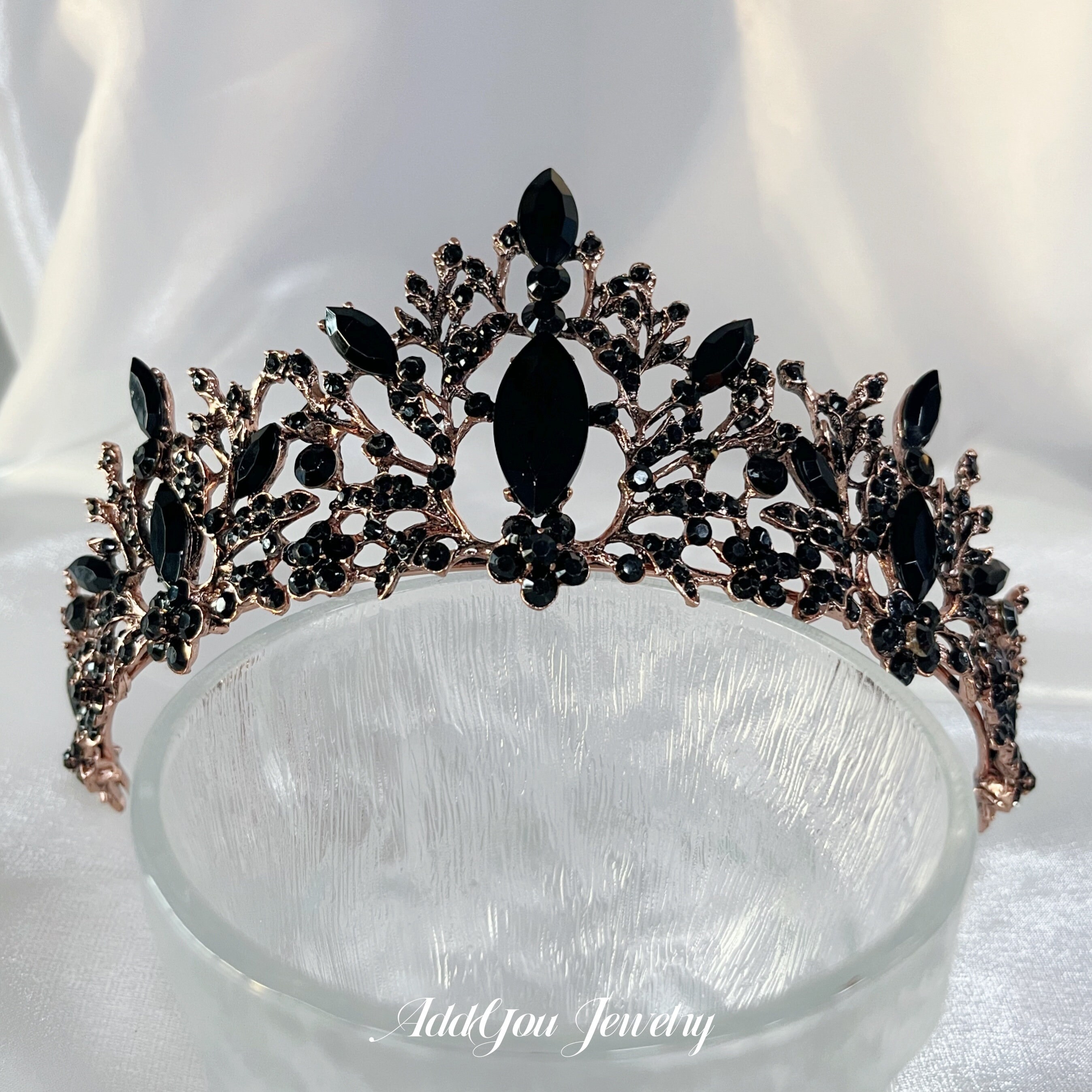 Black Crown Gothic Headdress Gorgeous Queen Crown Black - Etsy