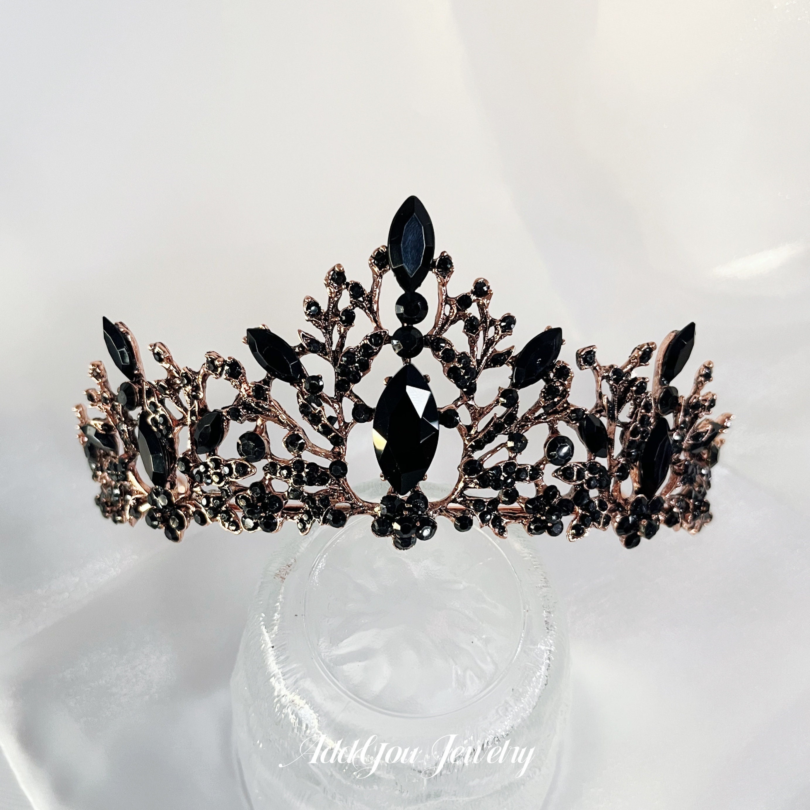 Black Crown Gothic Headdress Gorgeous Queen Crown Black - Etsy