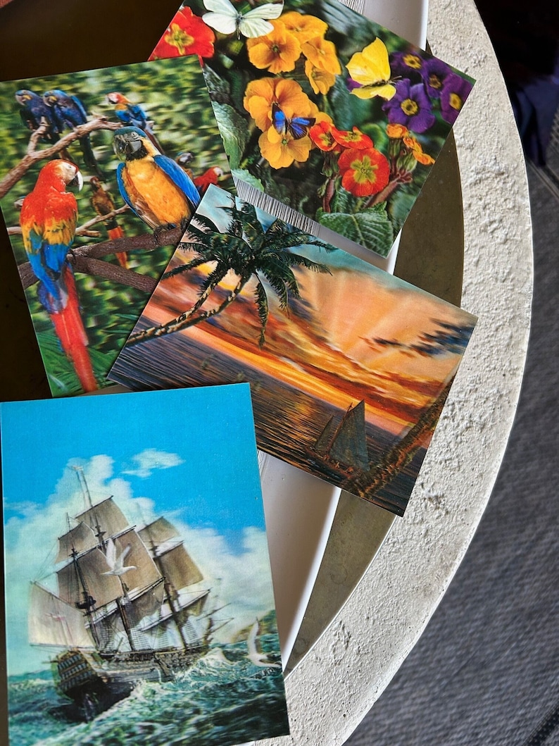 Vintage Lenticular 3-D Postcards - Set of 4 - Etsy