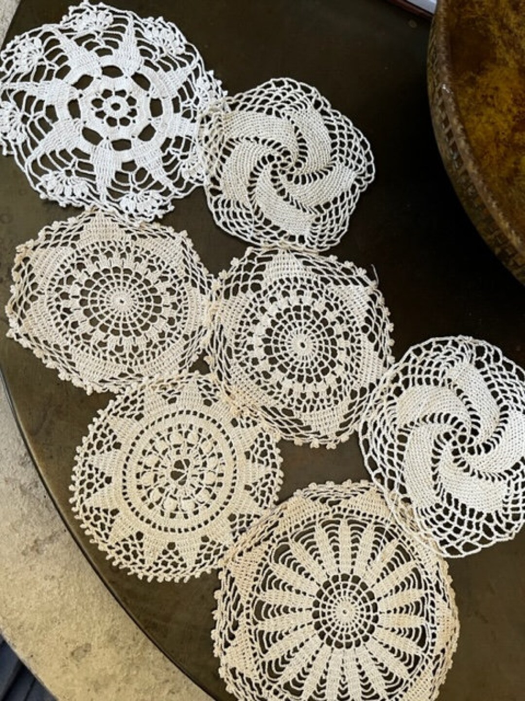 Vintage Handmade Crochet Circular Samplers - Etsy