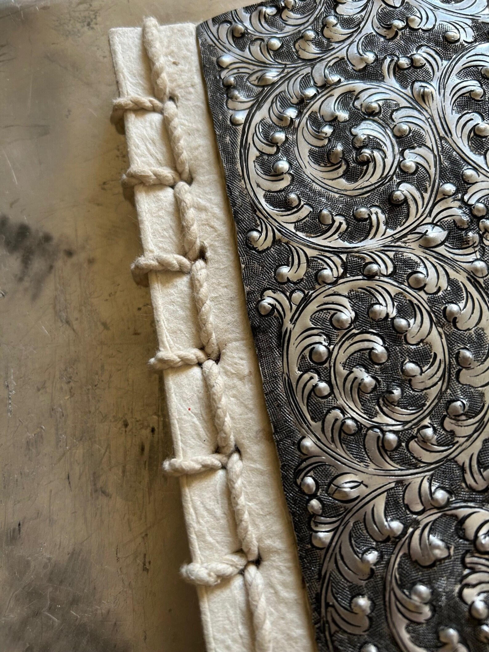 Vintage Handmade Sa Paper, Scroll Metal Cover Design Journal - Etsy