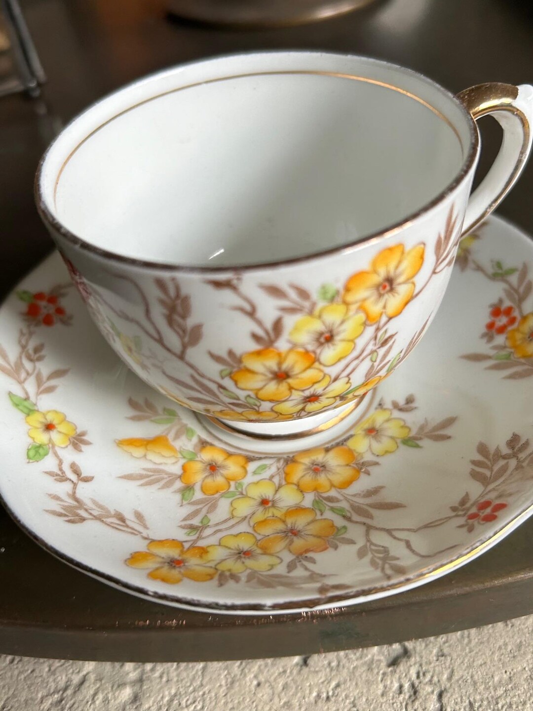 Vintage Salisbury Crown China Cup & Saucer - Made in England - Etsy