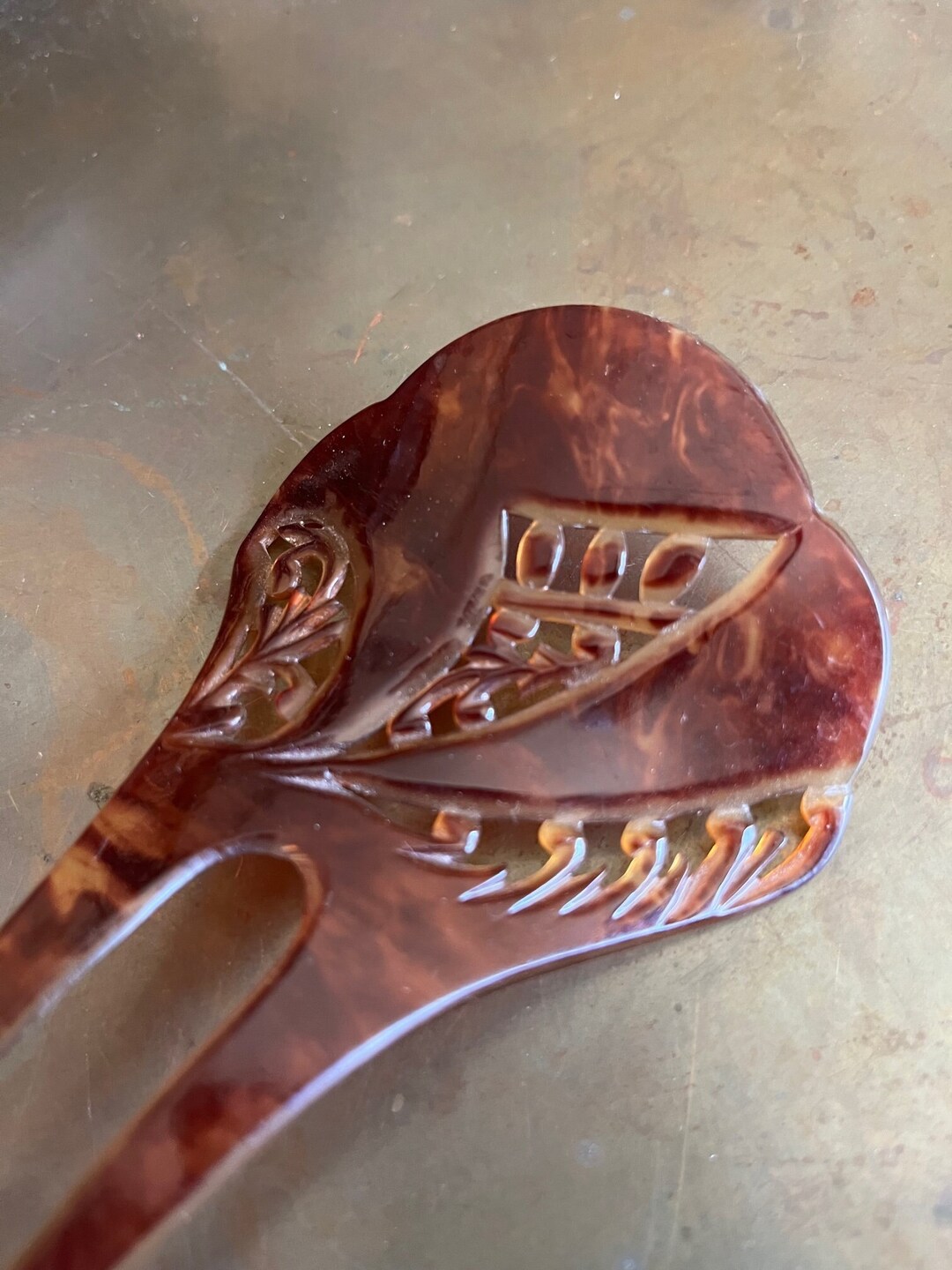 Vintage Art Nouveau Faux Tortoise Hair Comb - Etsy