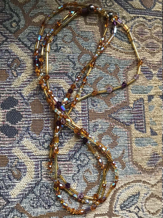 43" Austrian Cut Crystal Bead Necklace - Gem