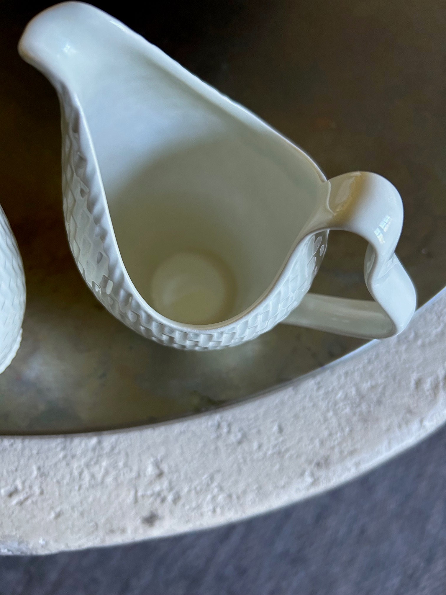 Vintage Red Wing Tweed Tex Creamer & Covered Sugar Bowl - Etsy