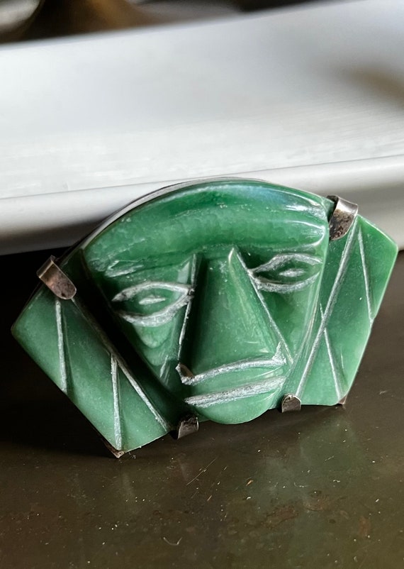 vintage onyx mayan mask - Gem