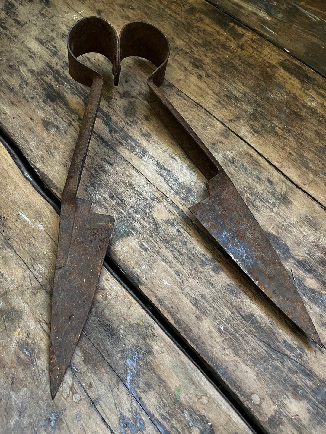 Antique Steel Hand-forged Shears - Etsy