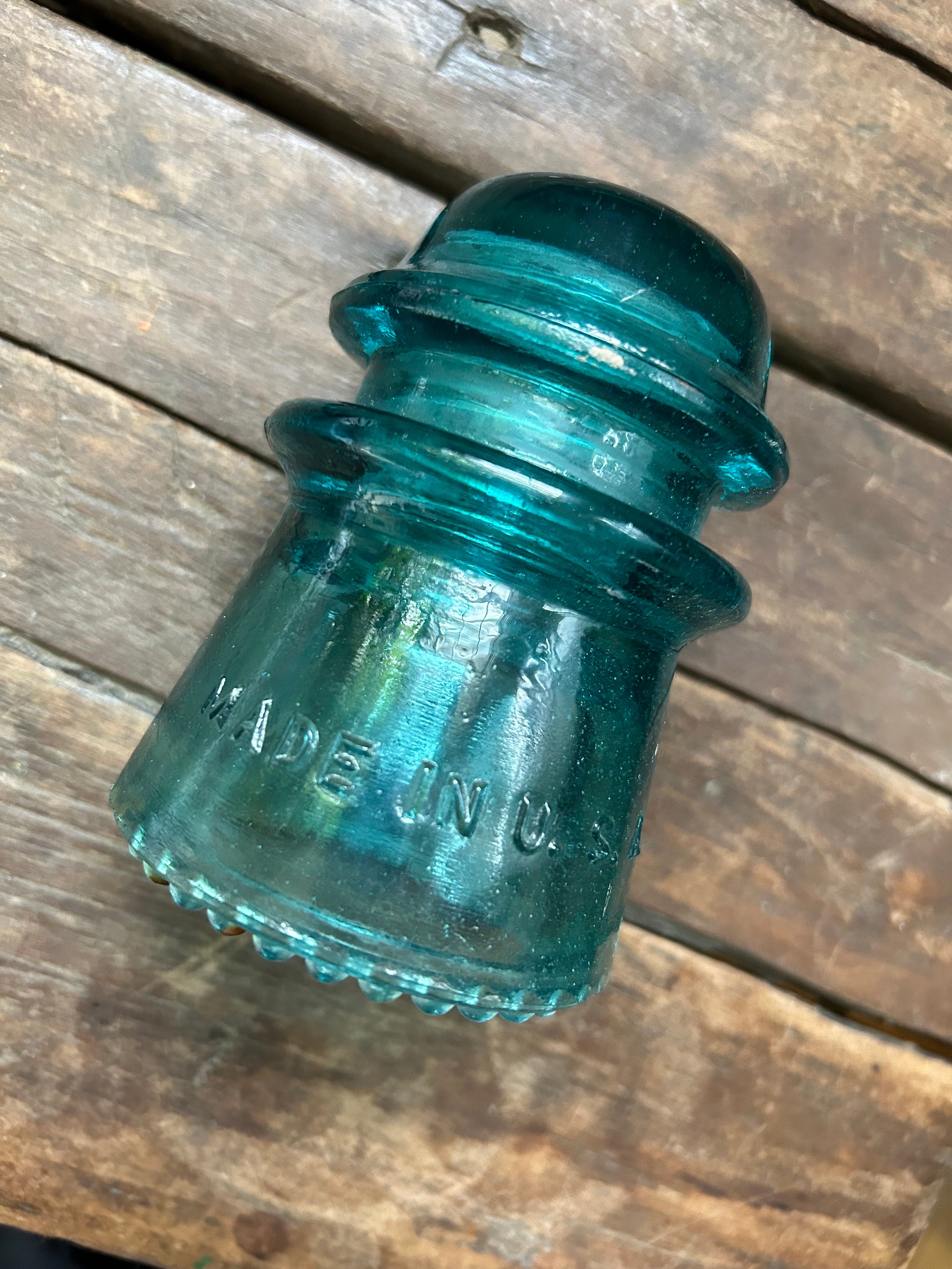Vintage Hemingray 16 Turquoise Glass Insulator - Etsy
