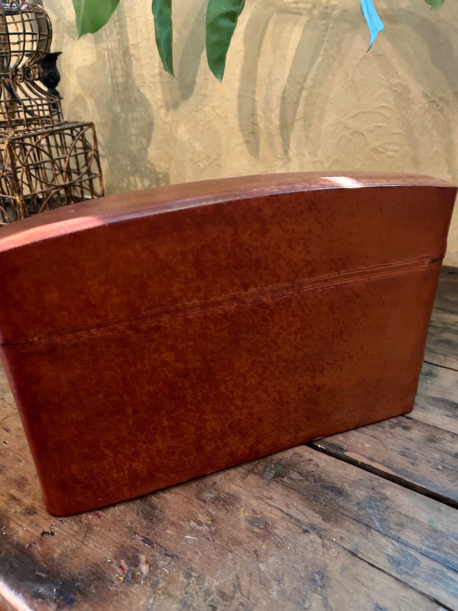 Vintage Italian Leather Desk / Table Organizer - Made in Florence ...