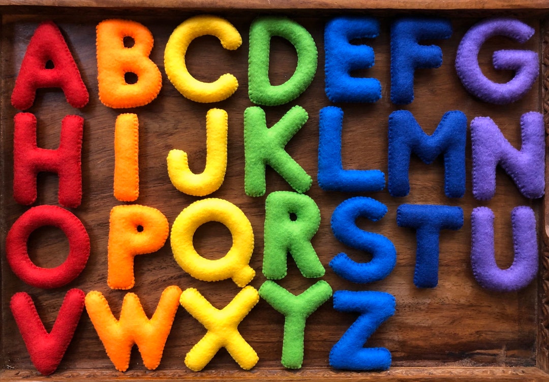 Uppercase Rainbow Felt Alphabet - Etsy