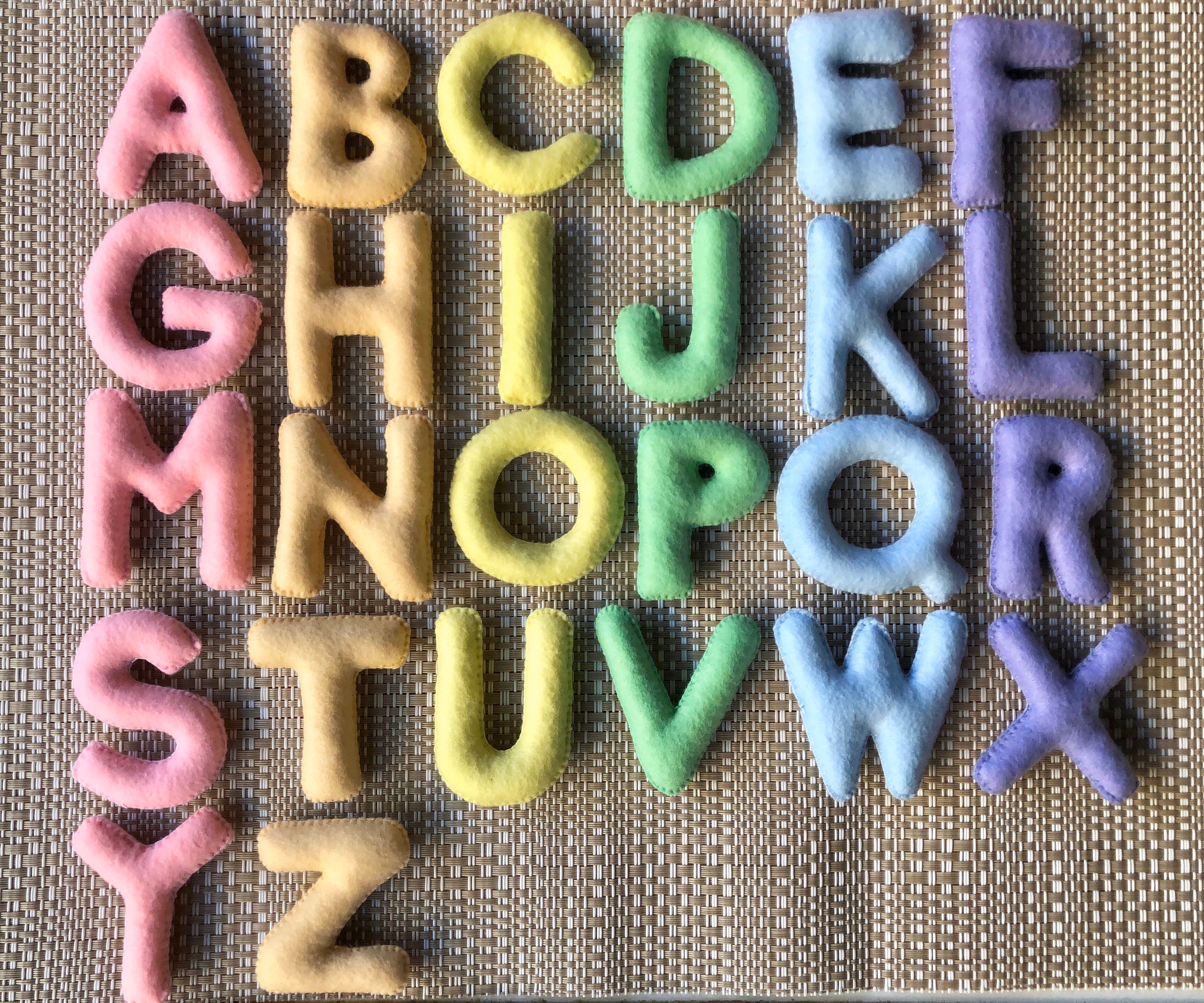 Uppercase Pastel Rainbow Felt Alphabet | Etsy