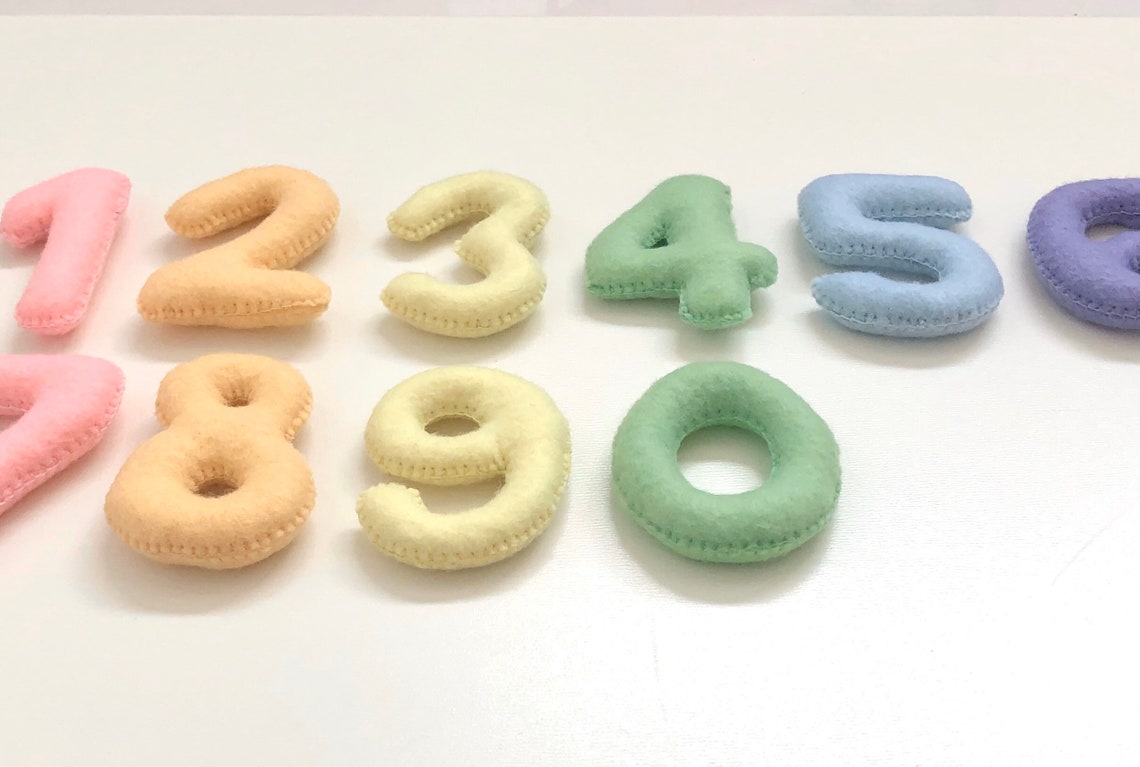 Pastel Rainbow Colour Numbers Set - Etsy