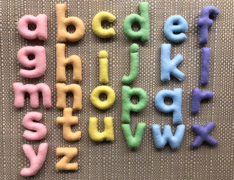 Pastel Rainbow Lowercase Felt Alphabet - Etsy