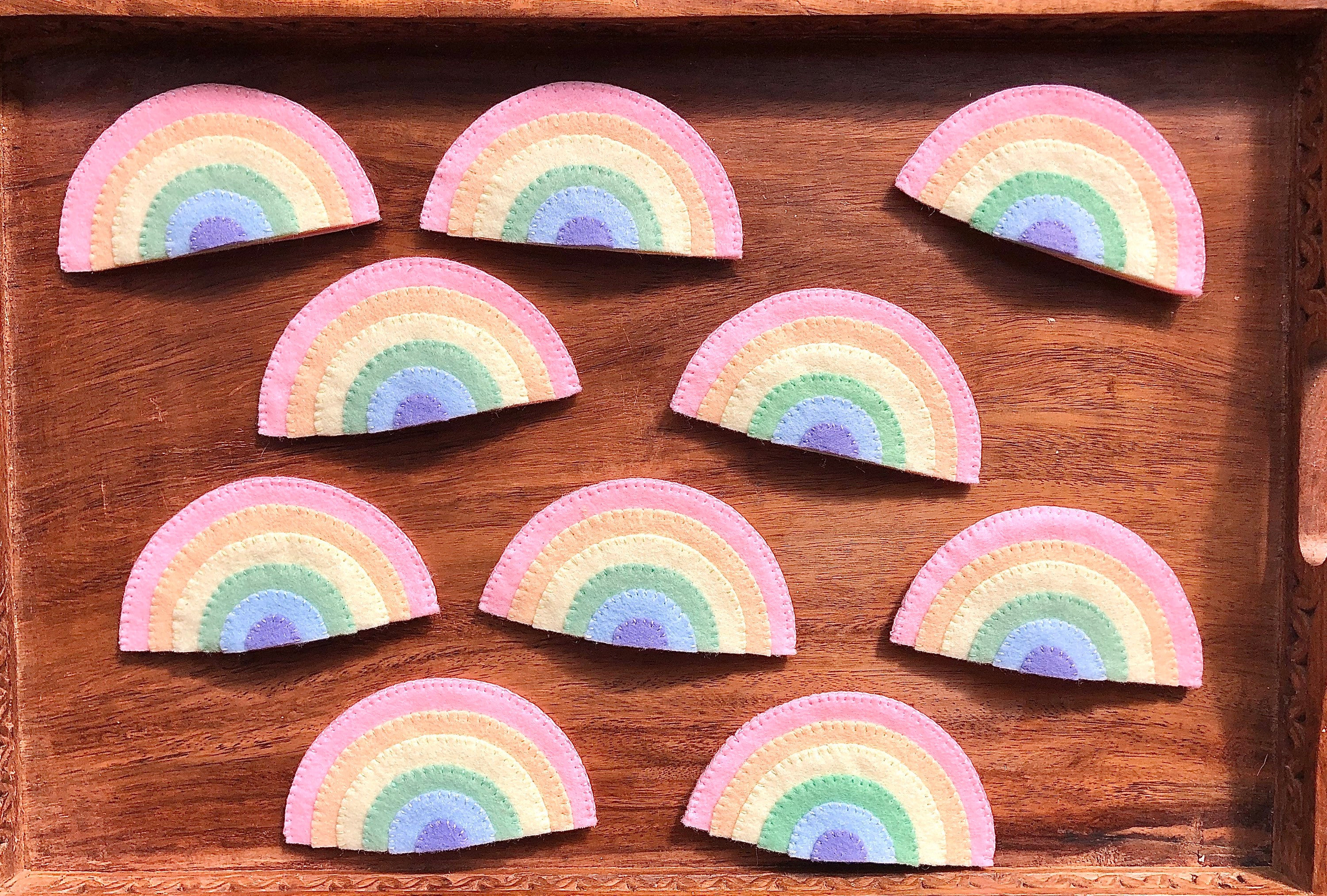 Loose Parts Rainbows 5 pack choose your own colours | Etsy