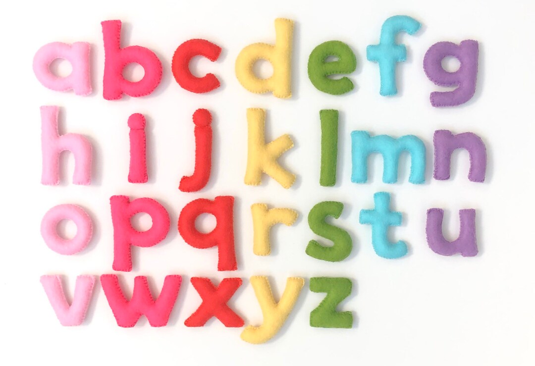 Warm Pink Colour Lowercase Alphabet - Etsy