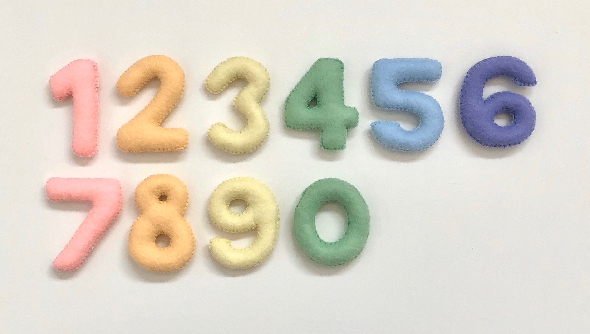 Pastel Rainbow Colour Numbers Set - Etsy