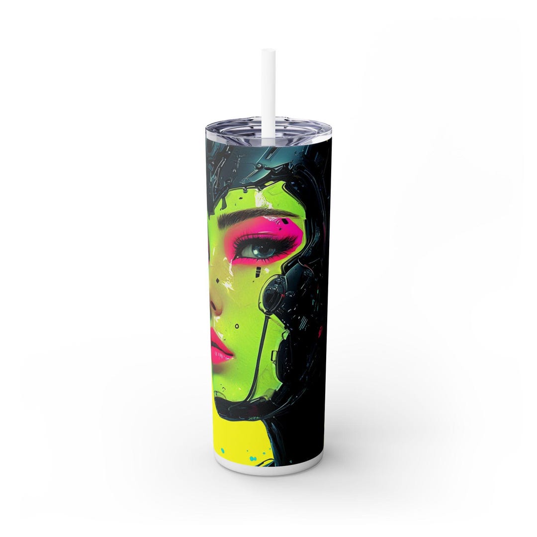 Cybernetic Cyberpunk - Skinny Tumbler With Straw, 20oz - Etsy